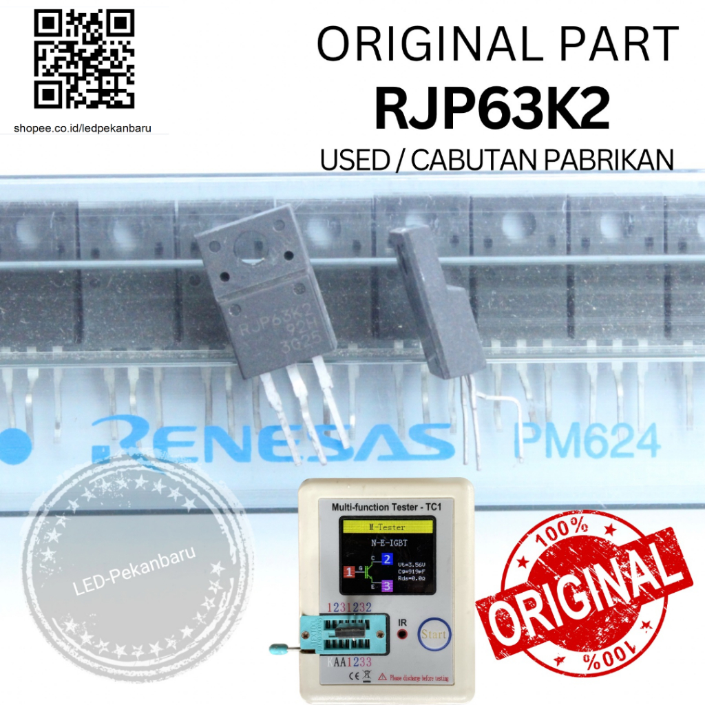 Jual IGBT ORIGINAL RJP63K2 BEKAS CABUTAN RJP 63K2 ORI ASLI | Shopee ...