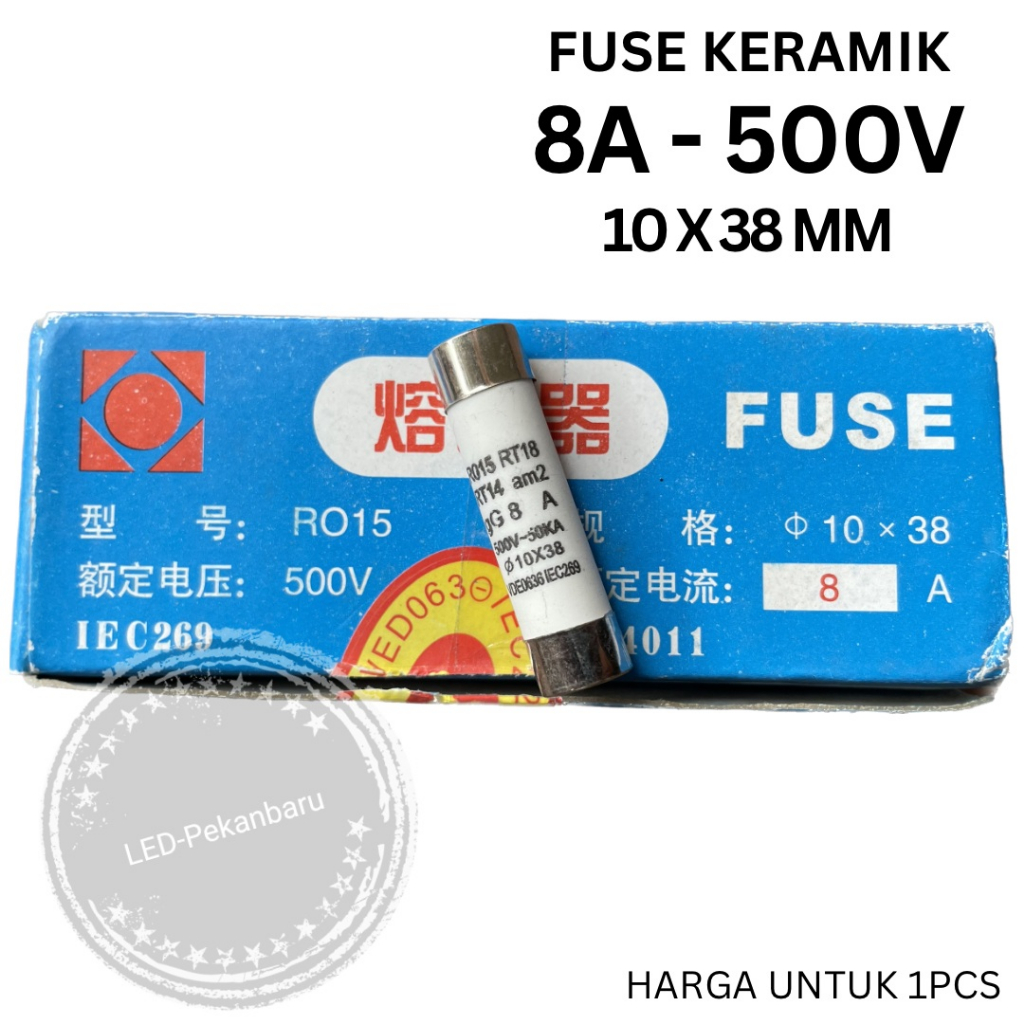 Jual FUSE KERAMIK 10X38 1A 2A 3A 5A 8A 10A 16A 20A 25A 32A 10X38MM 500V ...
