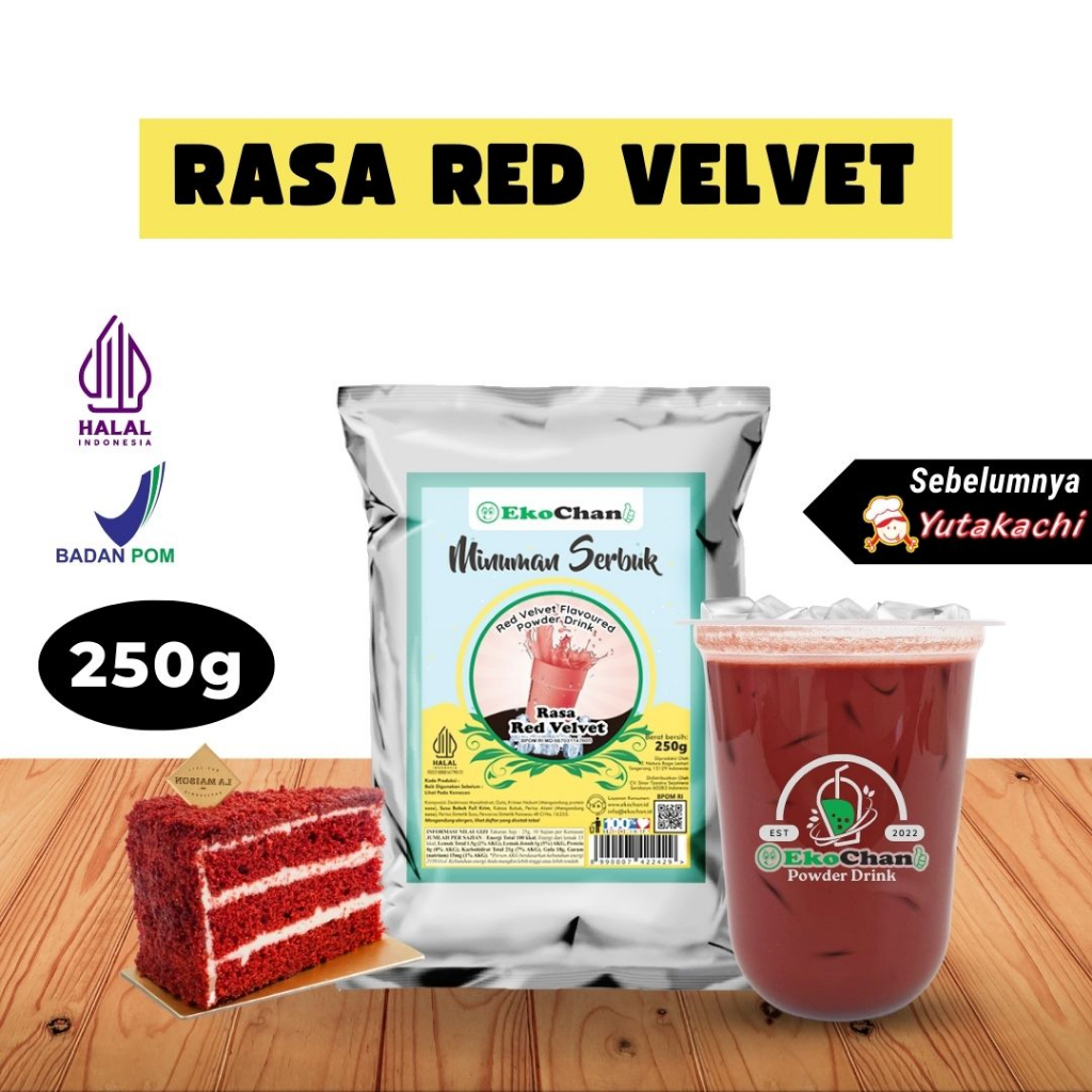 Jual Bubuk Minuman Red Velvet 250 Gram EkoChan / Powder Drink Aneka ...