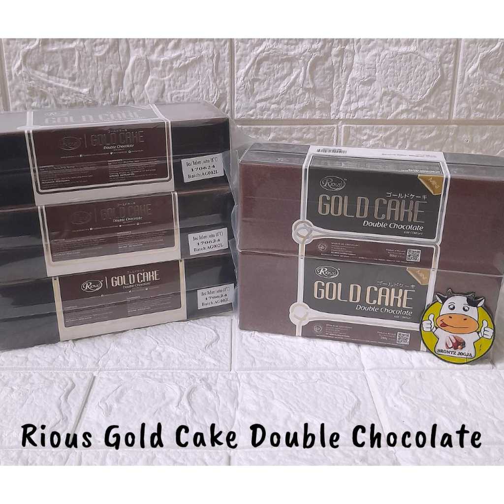 Jual RIOUS GOLD CAKE DOUBLE CHOCOLATE 200GR ISI 9 SLICE - FROZEN FOOD ...