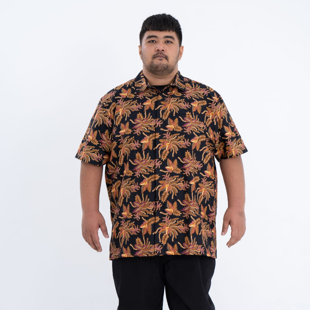 Jual Kemeja Batik Jumbo Big Size Pria Laki Cowok Lengan Pendek Hitam ...