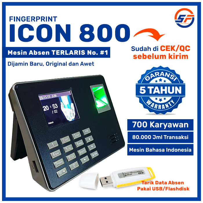 Jual Fingerprint Absen ICON 16 & ICON 800 Mesin Absensi Sekolah | Kehadiran Siswa & Guru ...