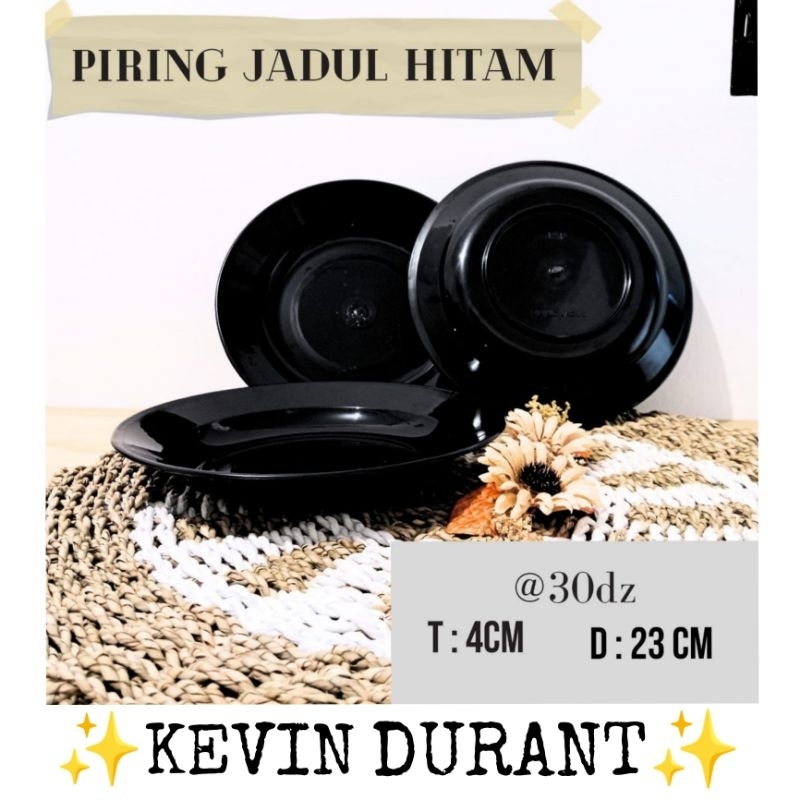 Jual ( KD1 ) Piring Makan Jadul Hitam / Piring Makan Jadul klasik ...