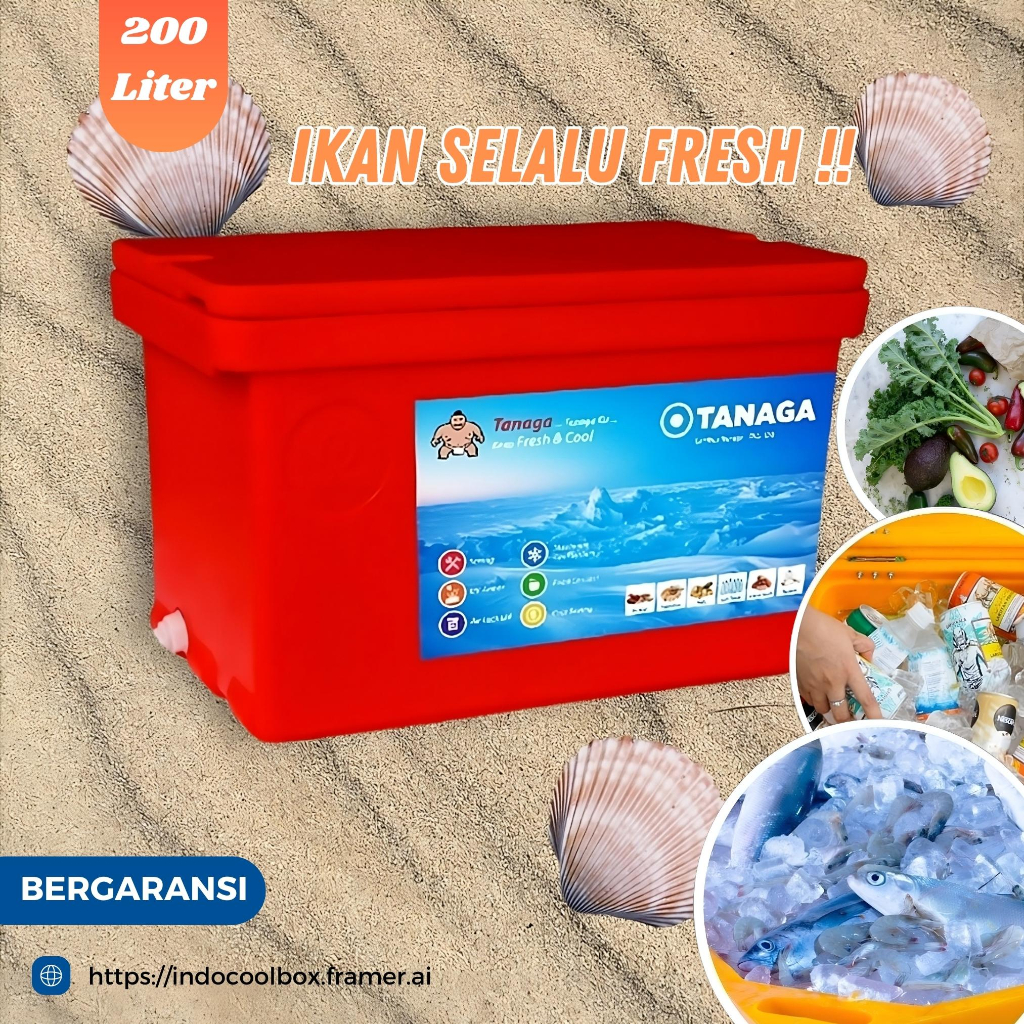 Jual Cooler Box Tanaga 200 Liter Termos Es Kotak Tempat Es Batu Daging ...