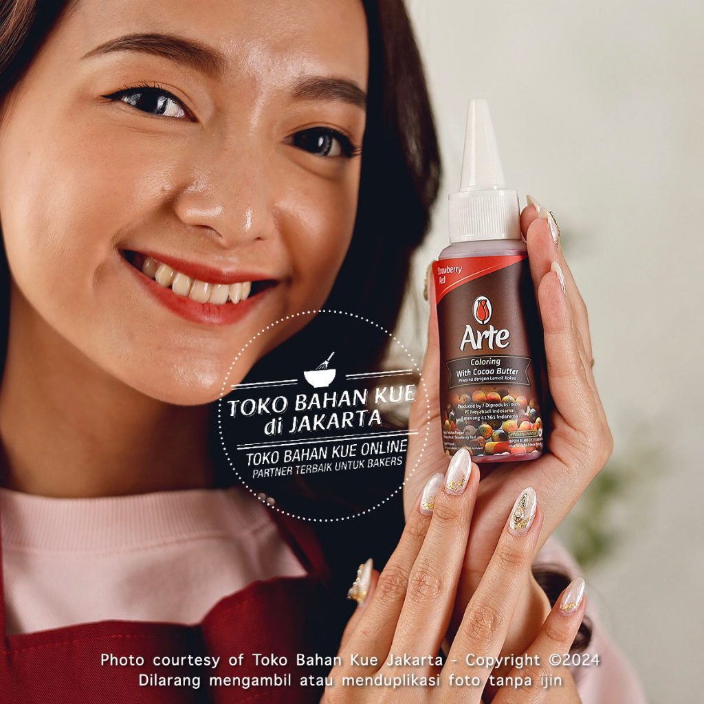 Jual Tulip ARTE Chocolate Coloring STRAWBERRY RED Cocoa Butter Warna ...