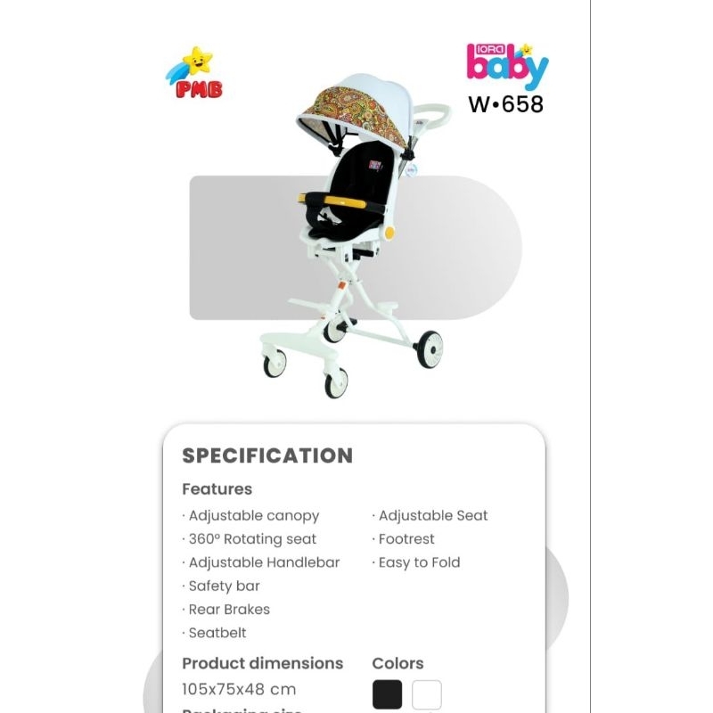 Jual FREE BUBBLE MAGIC STROLLER PMB IORA BABY W618 W 618/ W628 W 628 ...