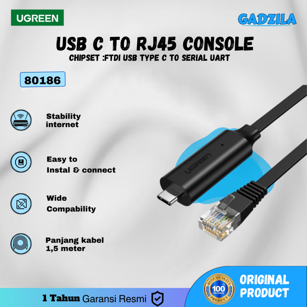Jual UGREEN Kabel Konektor LAN Ethernet To USB C Cable Connector ...