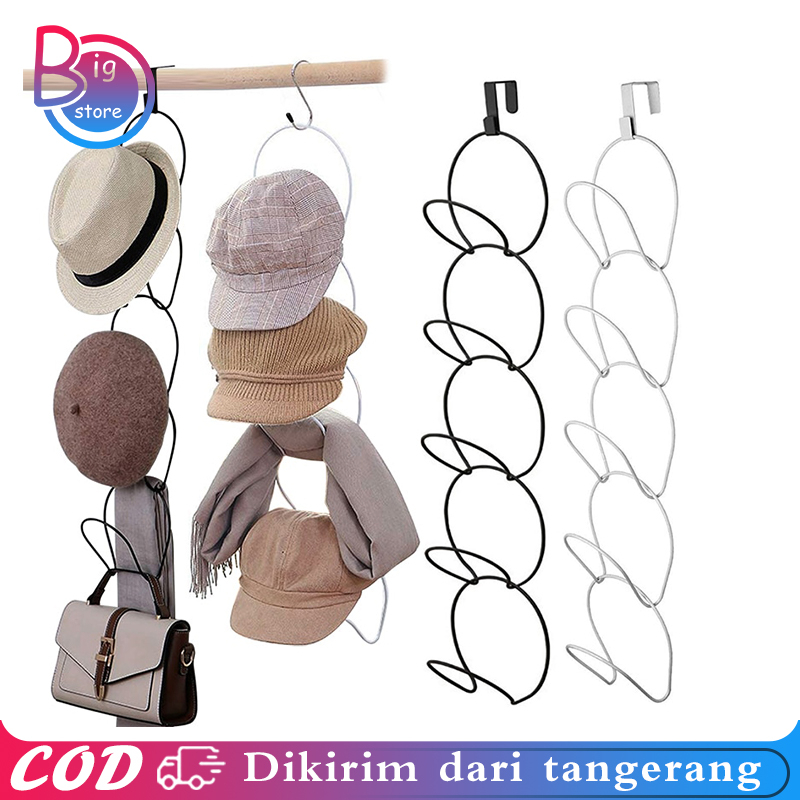 Jual Rak Topi Gantung Multifungsi Gantungan Hijab Rak Gantung Cap ...