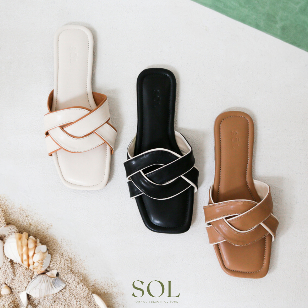 Jual SOL - Tiffany Women Flat Sandal | Sandal Flat Wanita Selop ...