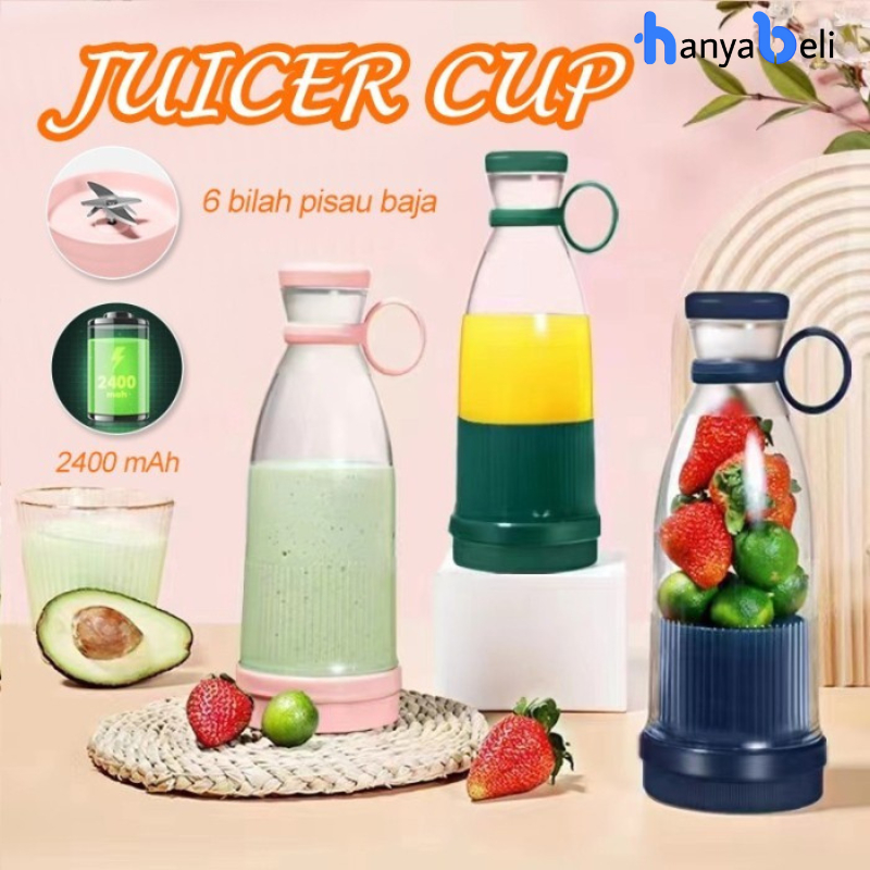 Jual Blender Jus Buah Portable Mini USB Blender Juice Botol Wireless Juicer Cup 380ml | Shopee ...