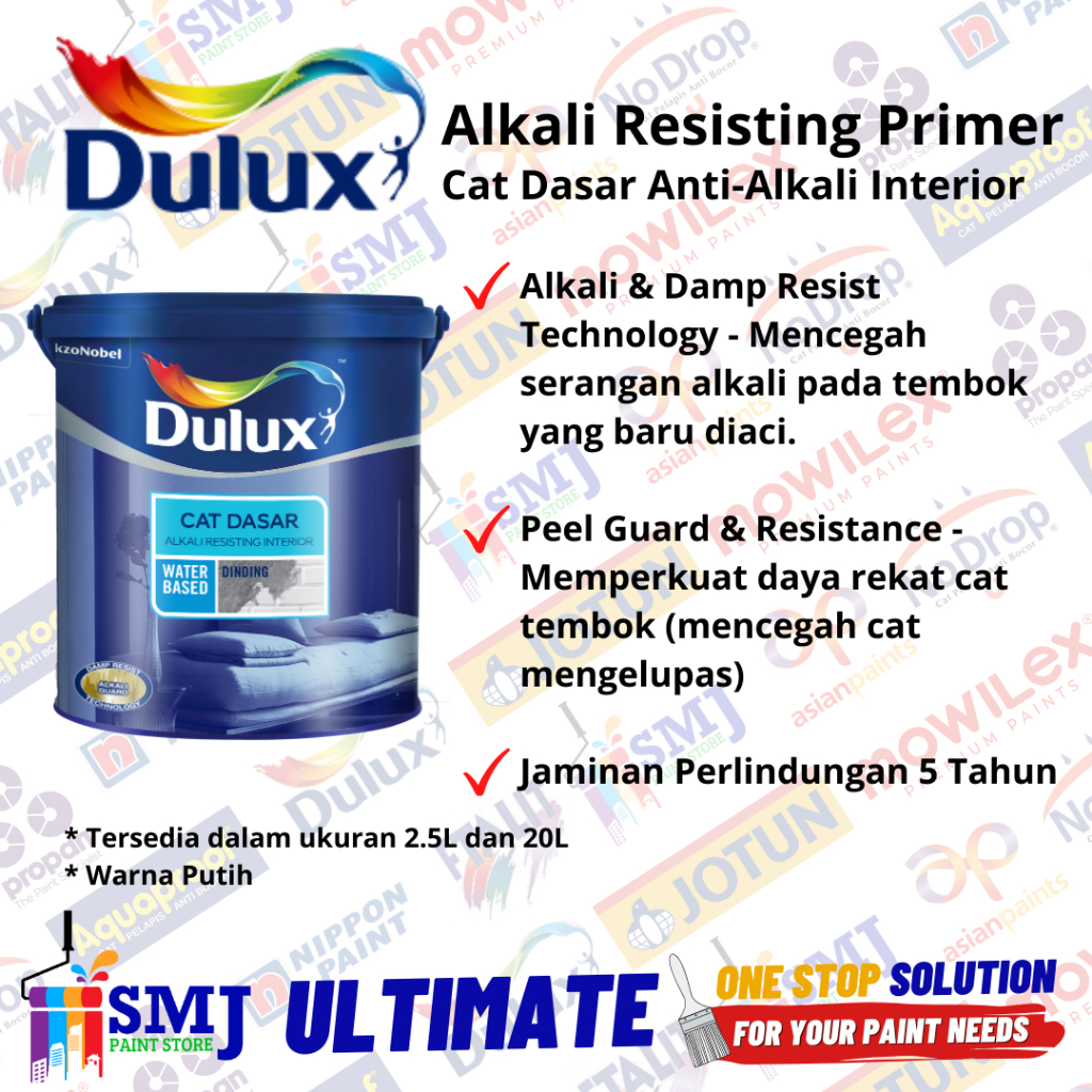 Jual Cat Dasar Interior DULUX Alkali Resisting Primer 2,5L | Shopee ...