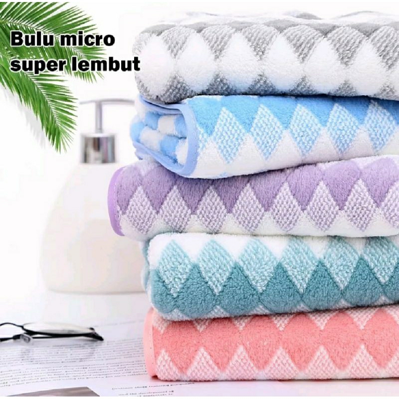 Jual Handuk Mandi Diamond/Handuk microfiber premium Jumbo 70×140 cm ...