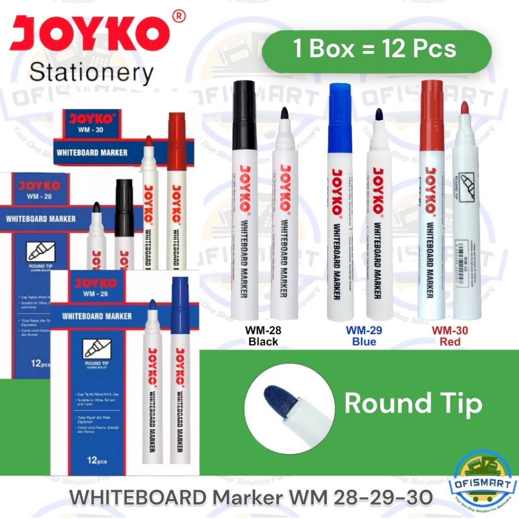 Jual Joyko Whiteboard Marker WM Spidol Papan Tulis | @1Box=12PCs ...