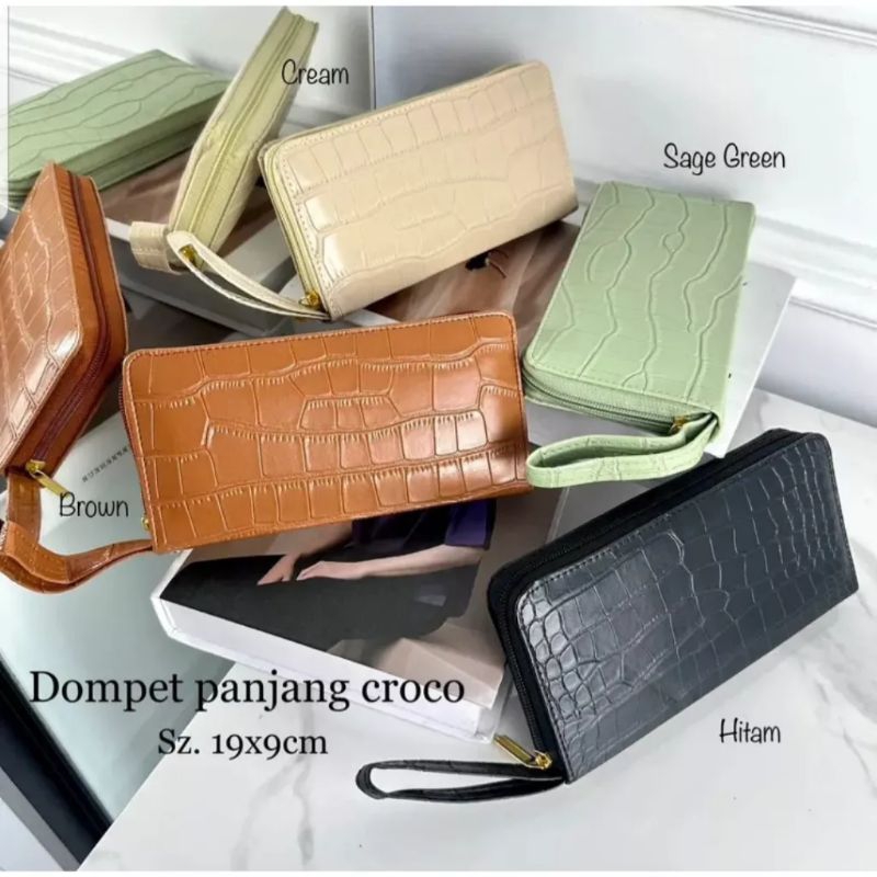 Jual Dompet Panjang Wanita Bahan Croco Premium | Shopee Indonesia