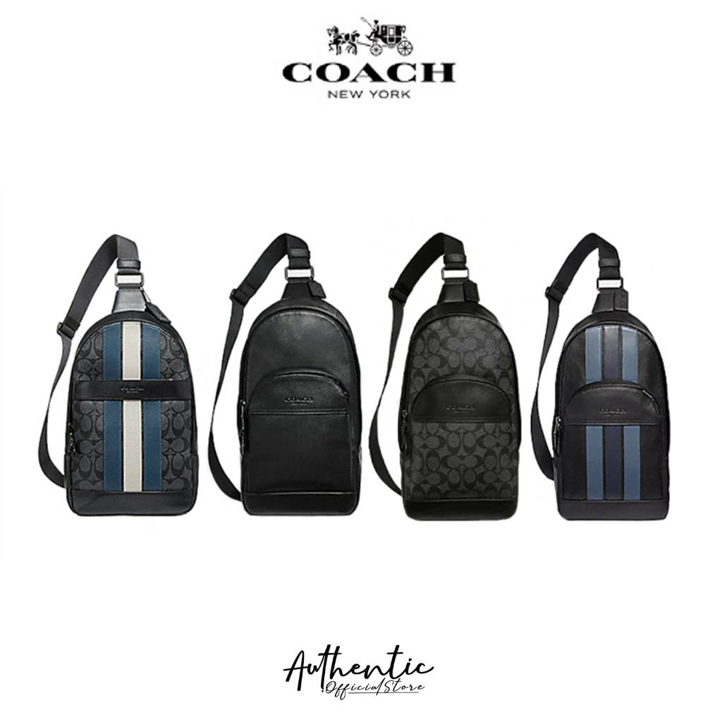 Jual 49318 62749 39942 49312 Coach Men Bag Housten Varsity Sling Pack Crossbody Slingbag 122 ...