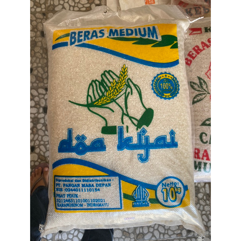 Jual BERAS MEDIUM DOA KYAI (5KG, 10KG, 25KG) Asli INDRAMAYU!! | Shopee ...