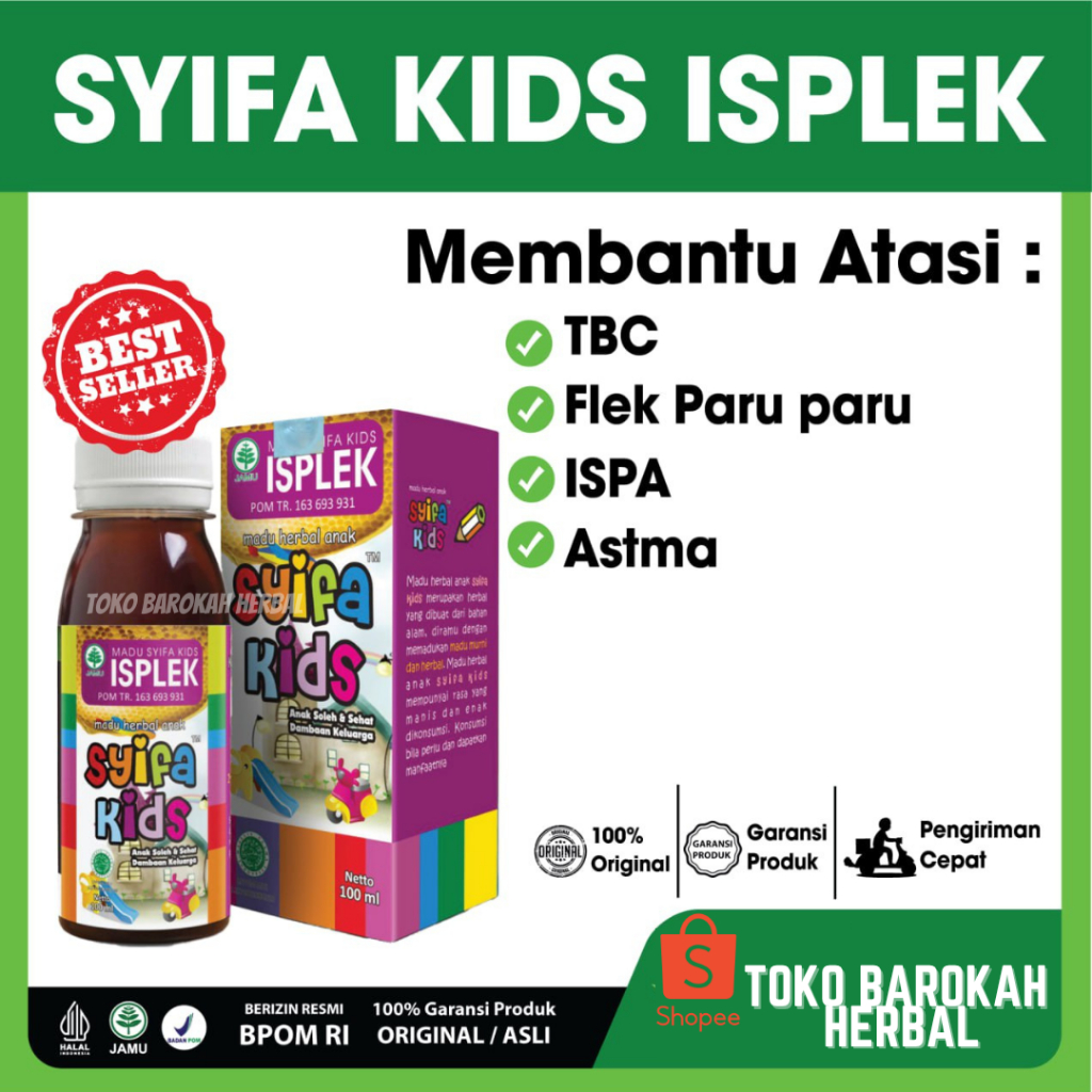Jual SYIFA KIDS ISPLEK - Madu Anak Herbal Original Obat Infeksi Saluran ...