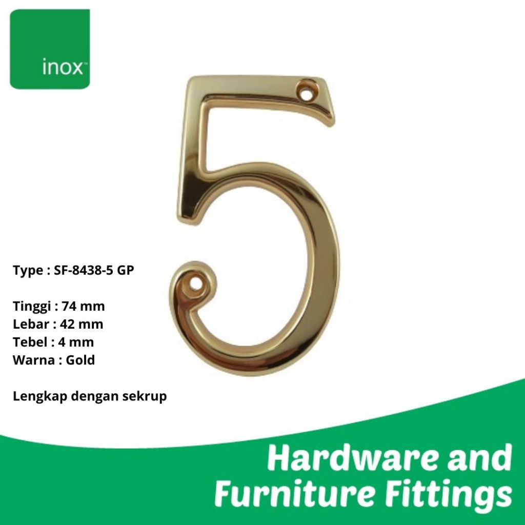 Jual Alamat Rumah Nomor Plat Rumah Sign Rumah Angka Rumah SF-8438-5 ...
