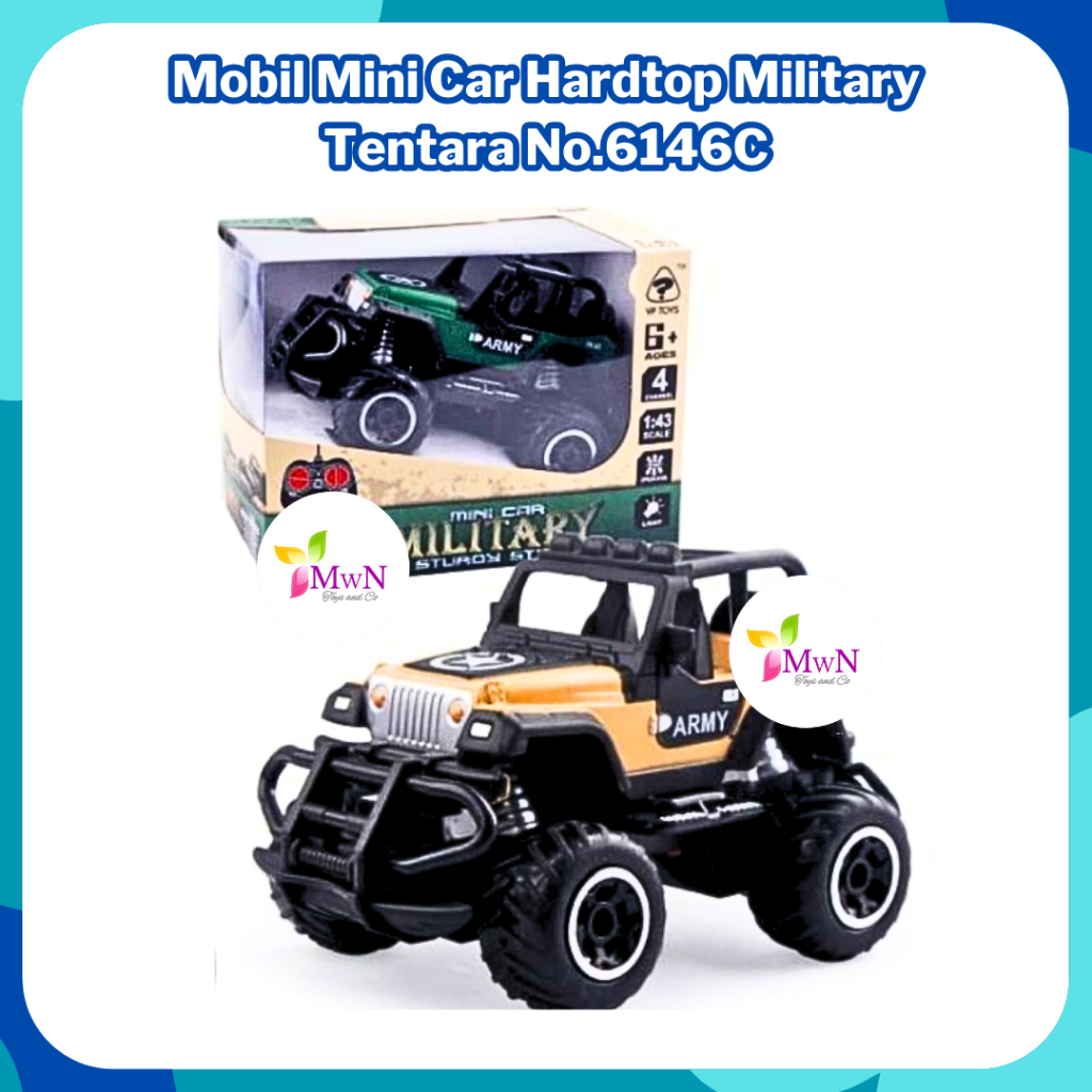 Jual MWN.TOYS RC Mobil Mini Car Hardtop Military Tentara No.6146C ...