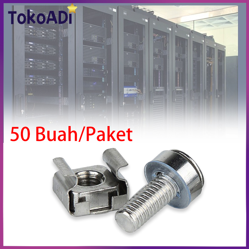 Jual 50PCS M6 Nut Baut Rack Server Hardcase/Baut Dan Mur Hard Case/Mur ...
