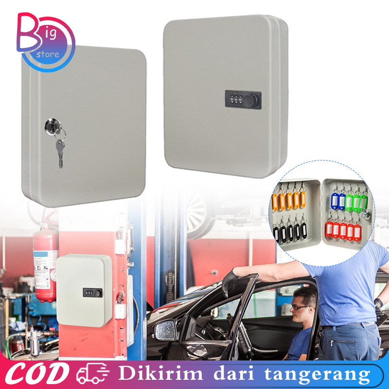 Jual Box Tempat Kunci Kunci 20 Key Box Kunci Gantung Metal Safety Lock ...