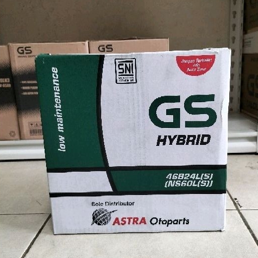 Jual Aki Mobil Innova Manual Bensin NS60LS / 46B24LS GS Astra Hybrid Aki Basah | Shopee Indonesia