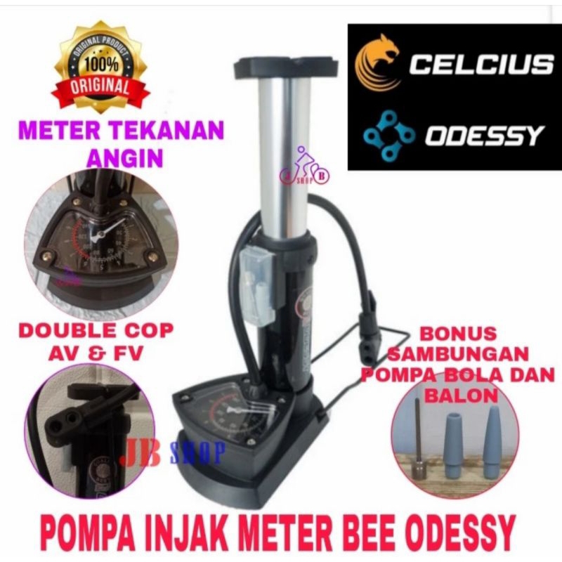 Jual FOOT PUMP POMPA INJAK ANGIN KAKI SEPEDA MOTOR BOLA MOBIL ...