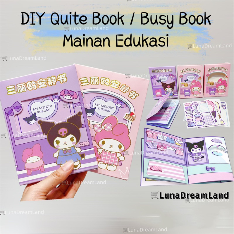 Jual Buku Quite Book Melody Kuromi Sanrio DIY Mainan Edukasi Anak Busy ...