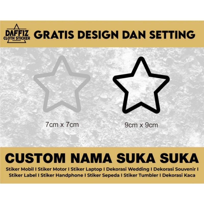 Jual stiker cutting Bintang counture | Shopee Indonesia