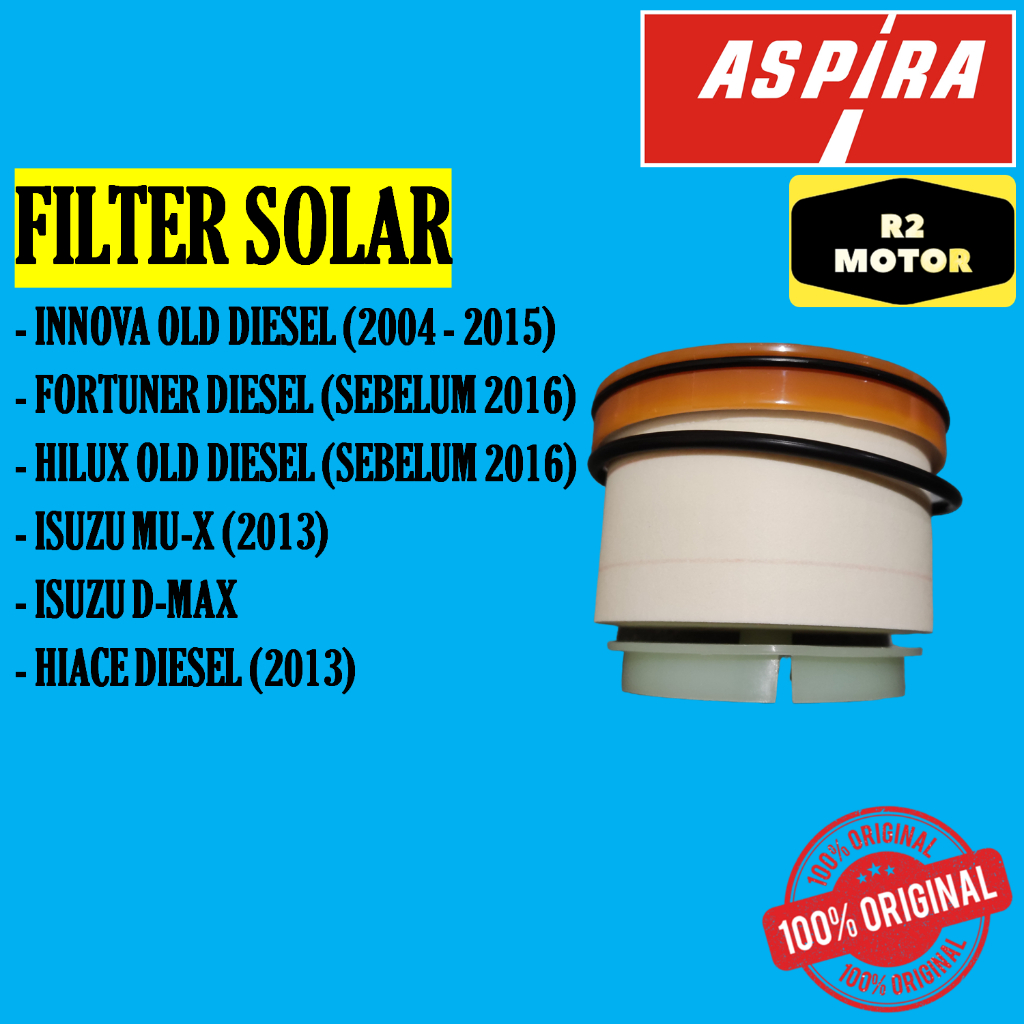 Jual FILTER SARINGAN SOLAR INV ASPIRA INNOVA FORTUNER HILUX MUX DMAX ...
