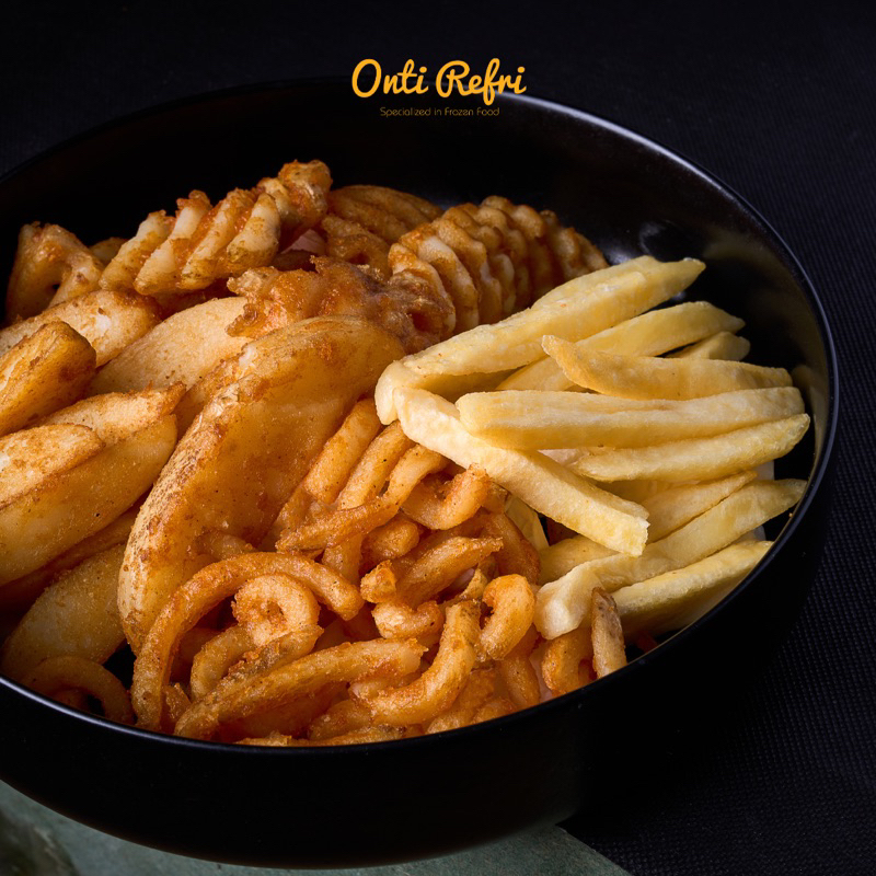 Jual Frozen Fries // Kentang Goreng Beku // Curly Waffle Wedges ...