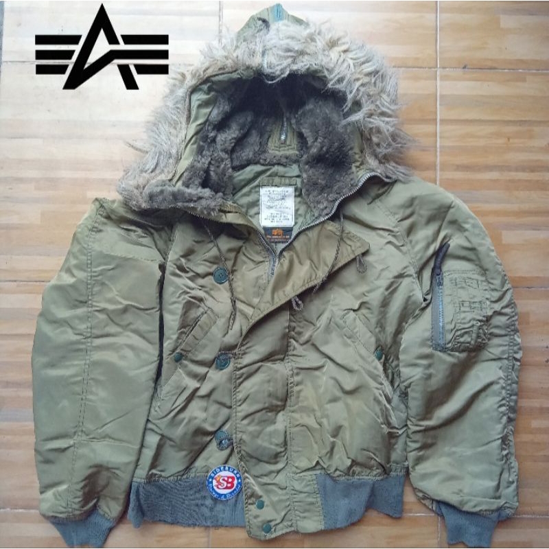 Jual ALPHA INDUSTRIES N2B JACKET BOMBER ARMY MADE IN USA | Shopee Indonesia