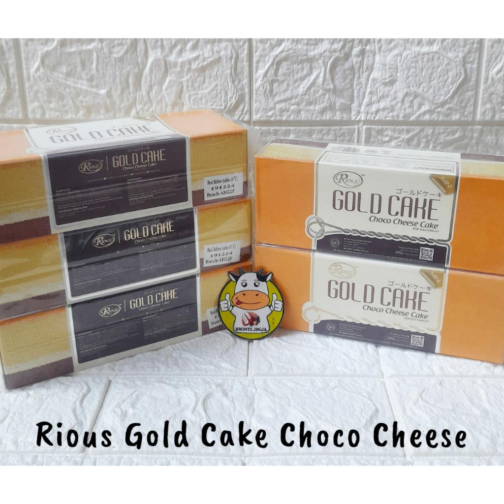 Jual RIOUS GOLD CAKE CHOCO CHEESE 200GR ISI 9 SLICE - FROZEN FOOD ...