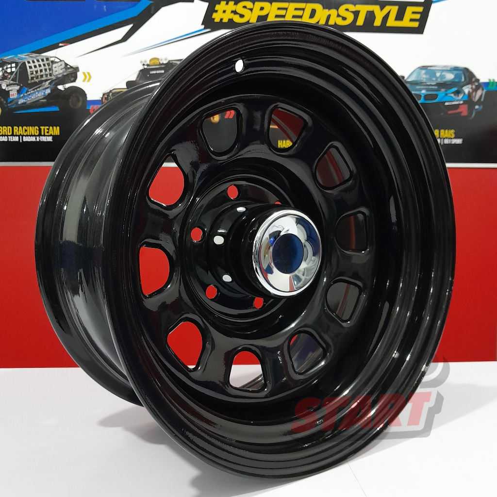 Jual Velg mobil kaleng ring16 Hsr wheel Mokupo lubang baut pcd 6x139,7 warna hitam et-25 r16 ...