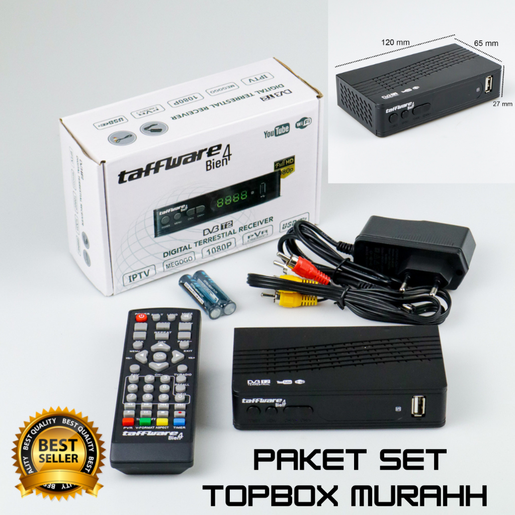 Jual STB Set Top Box TV Digital Receiver Penerima Siaran Full HD DVB-T2 | Shopee Indonesia