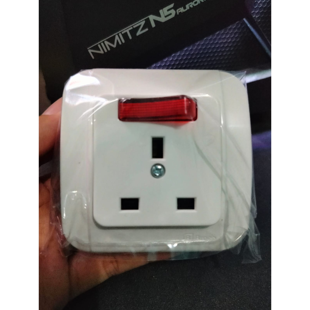 Jual BROCO STOP KONTAK AC GALLEO G155-55S WHITE SOCKET 3P 3PIN | Shopee ...