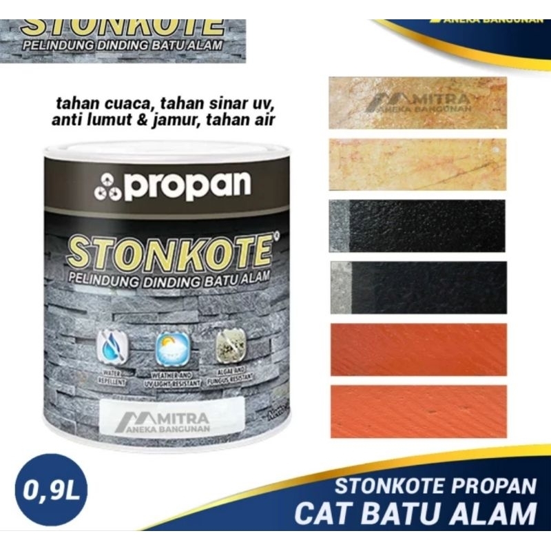 Jual cat batu alam Propan stonekote 0,9 liter | Shopee Indonesia