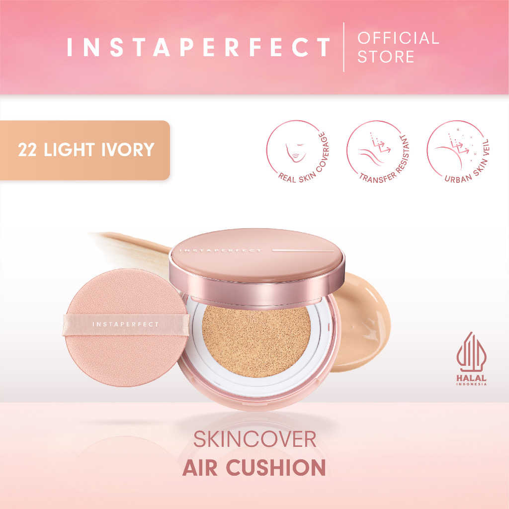 Jual INSTAPERFECT Skincover Air Cushion Indonesia / Cushion Wajah 11g / Real Skin Covarage ...