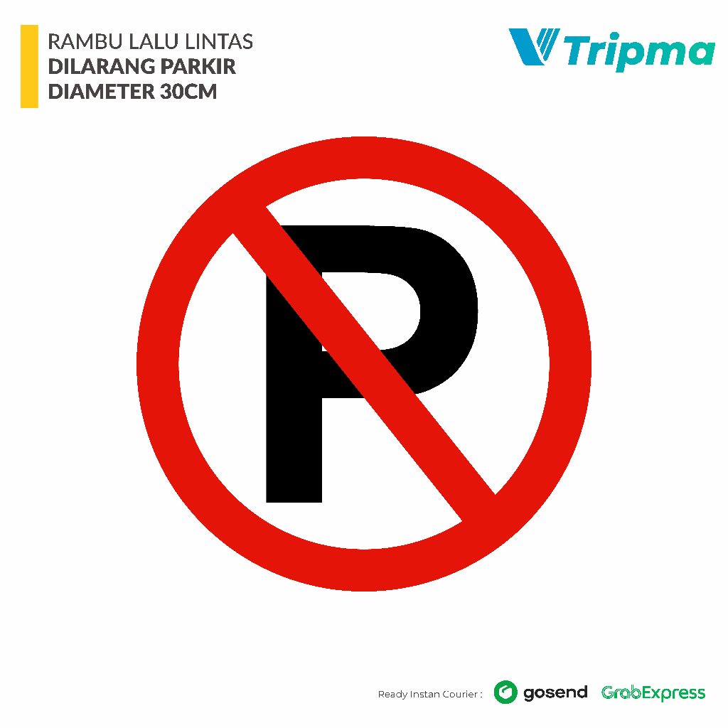 Jual Rambu Dilarang Parkir Lingkaran 30cm + ACP Alumunium Composite ...