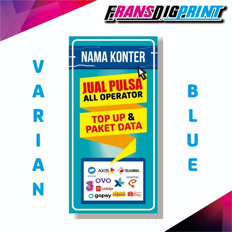 Jual spanduk konter pulsa , banner konter , spamduk jual pulsa , spanduk konter | Shopee Indonesia