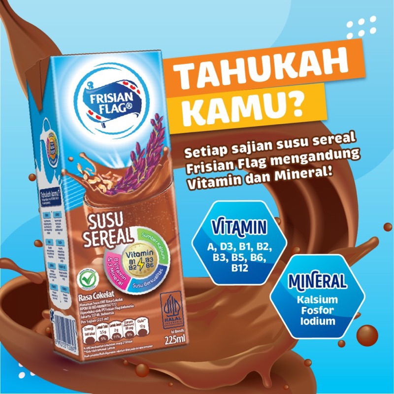 Jual Frisian Flag Susu UHT Coklat, Fullcream, Sereal, Strawberry 225 ml | Junio, Milky 110 ml # ...