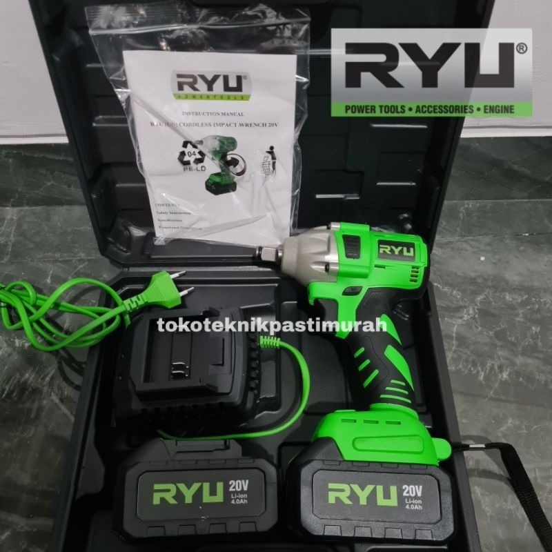 Jual Impact Wrench RYU TEKIRO RCW20V Cordless impek cas baterai rcw 20 ...