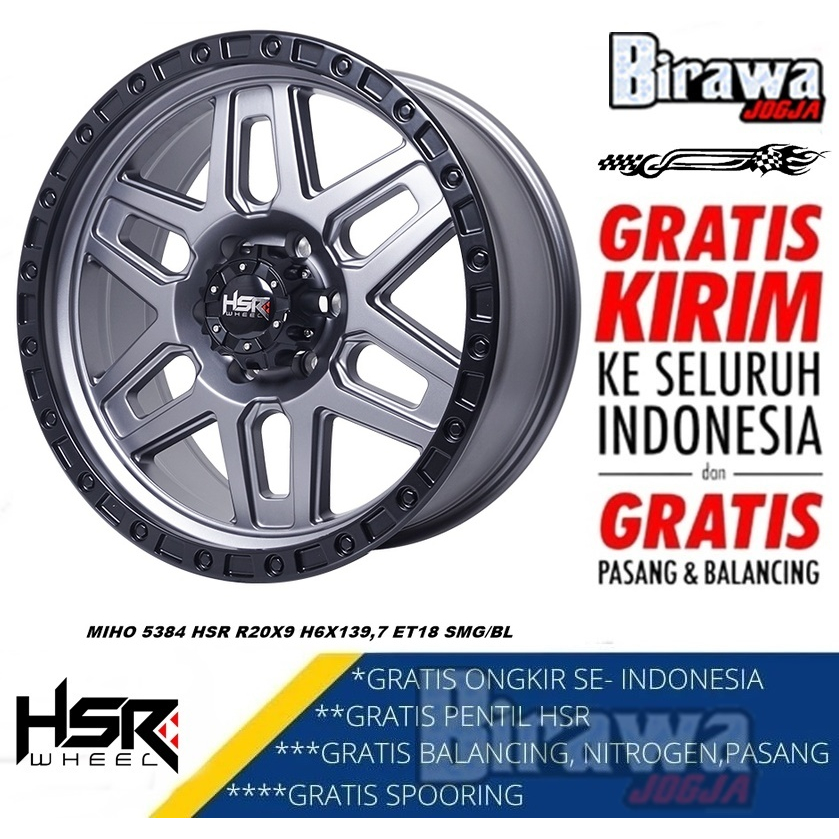 Jual Velg Mobil Ring 20 HSR MIHO R20 Untuk Mobil Pajero, Fortuner, Everest, Prado, Mux, Strada ...
