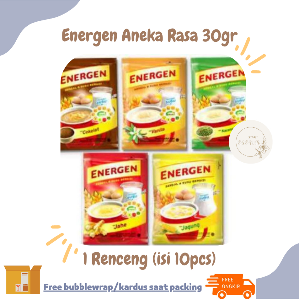 Jual ENERGEN 30GR 1 RENCENG VARIAN RASA | Shopee Indonesia