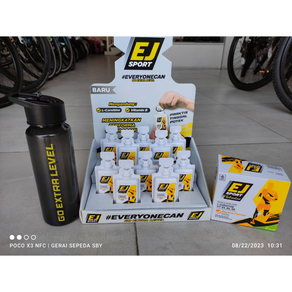 Jual EJ SPORT GEL 10 BOTOL FREE TUMBLER/HANDUK | Shopee Indonesia