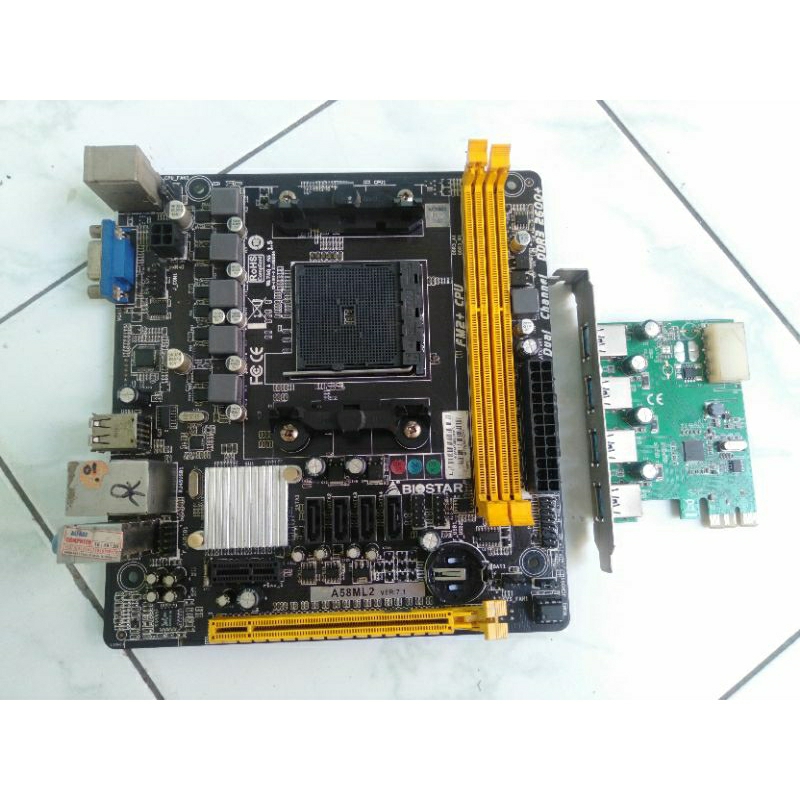 Jual Motherboard Biostar FM2 FM2+ DDR3 A58 + Mini PCIe USB 3.0 | Shopee Indonesia