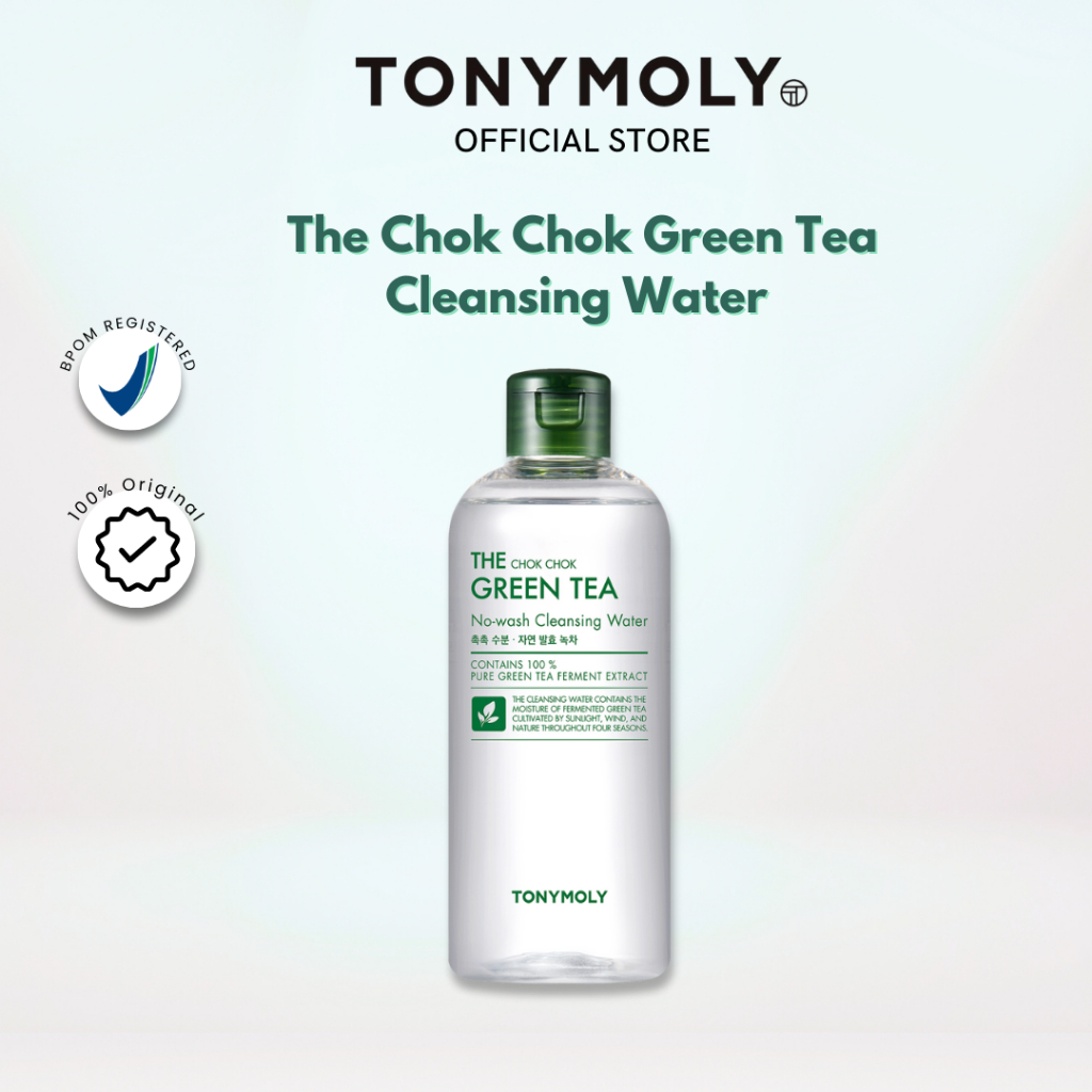 Jual TONYMOLY The Chok Chok Green Tea No-wash Cleansing Water 300ml ...