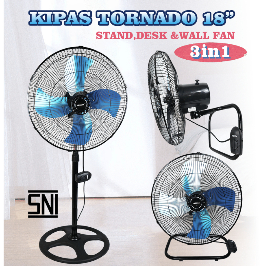 Jual YASAKA: Y-1808 KIPAS ANGIN TORNADO BESI 18 INCH 3IN1 | Shopee Indonesia