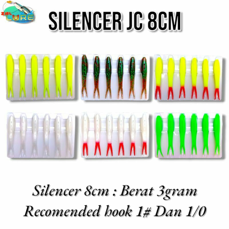Jual SATU PAK SILENCER JC UKURAN 8CM UMPAN KESTING | Shopee Indonesia