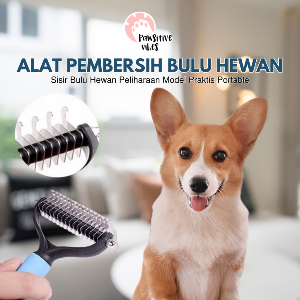 Jual Alat Pembersih Bulu Hewan Kucing Anjing Serbaguna Pet Hair Comb ...
